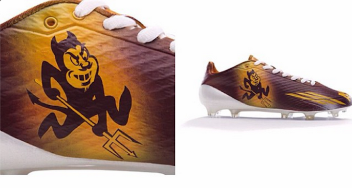 SolesBySir Custom adidas Cleats for Arizona State | Nice Kicks