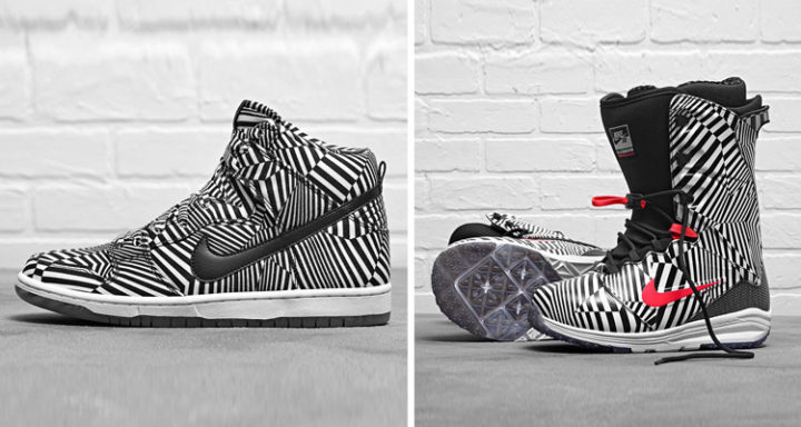 Nike SB "Dazzle" Dunk High + LunarEndor Snowboarding Boot