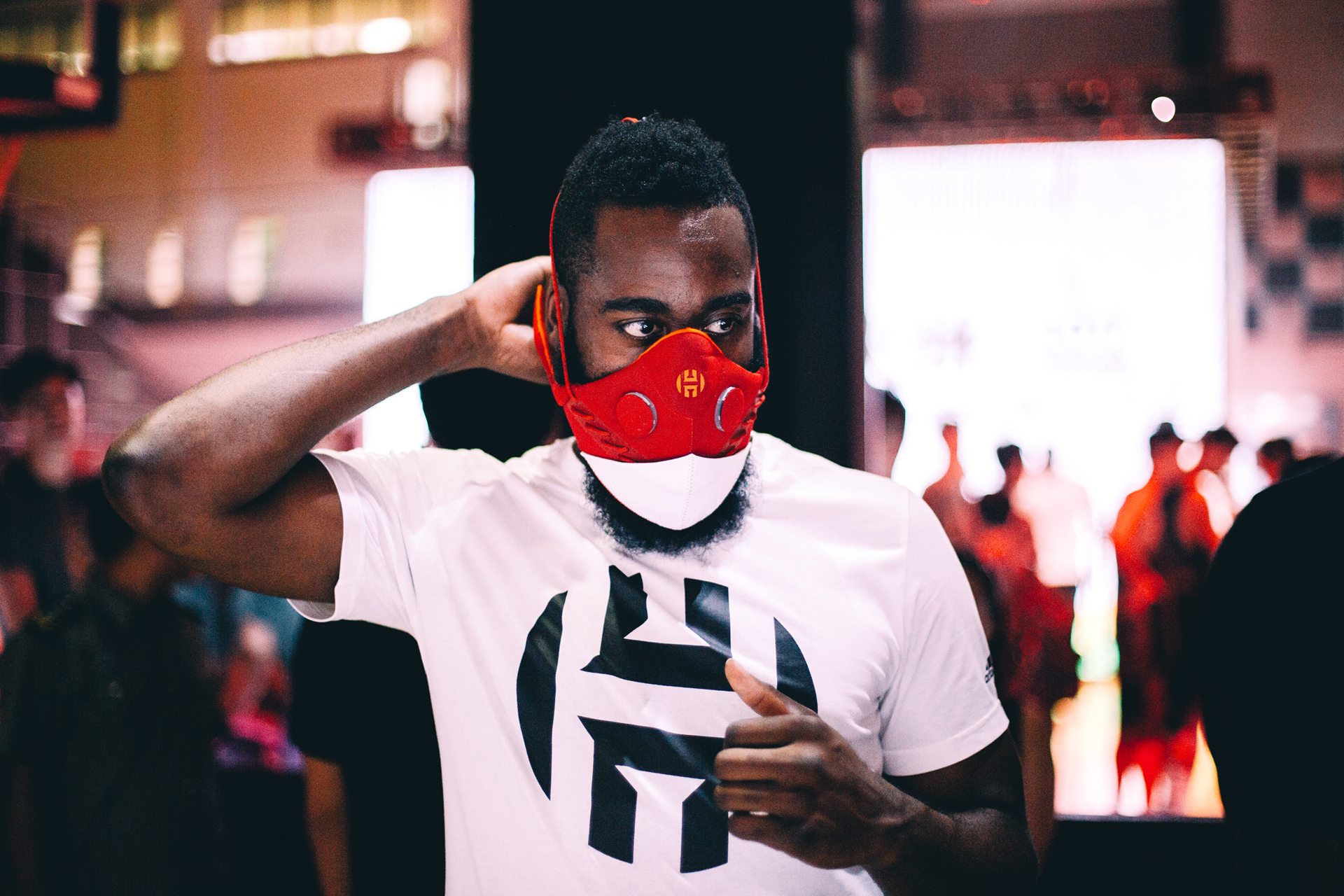 James Harden Rocks Custom Zhijun Wang Gas Mask | Nice Kicks