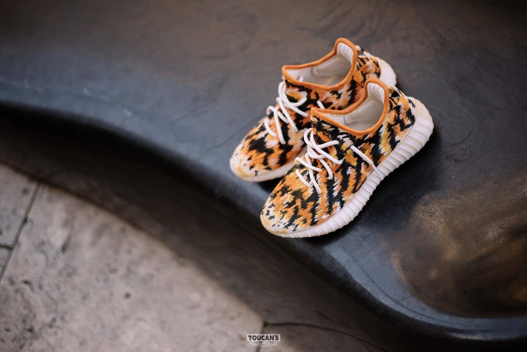 adidas Yeezy Boost 350 "Tigerboost" Custom by Dent Kicks Custom | Nice ...