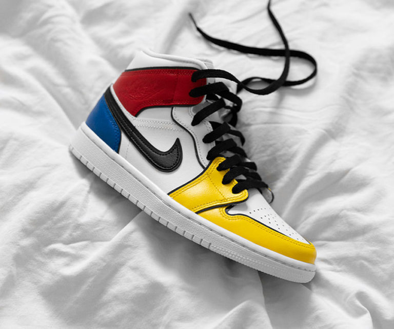 Nike SB Dunk Low "Piet Mondrian" Inspires Custom Air Jordan 1 Mid ...