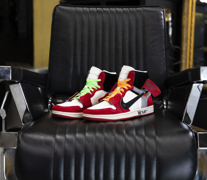 Custom OFF-WHITE x Air Jordan 1 Gets a H-Air-y Makeover | Nice Kicks