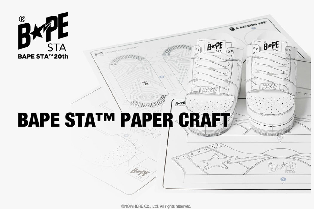 BAPE Make-Your-Own BAPESTA Papercraft Kit | Nice Kicks