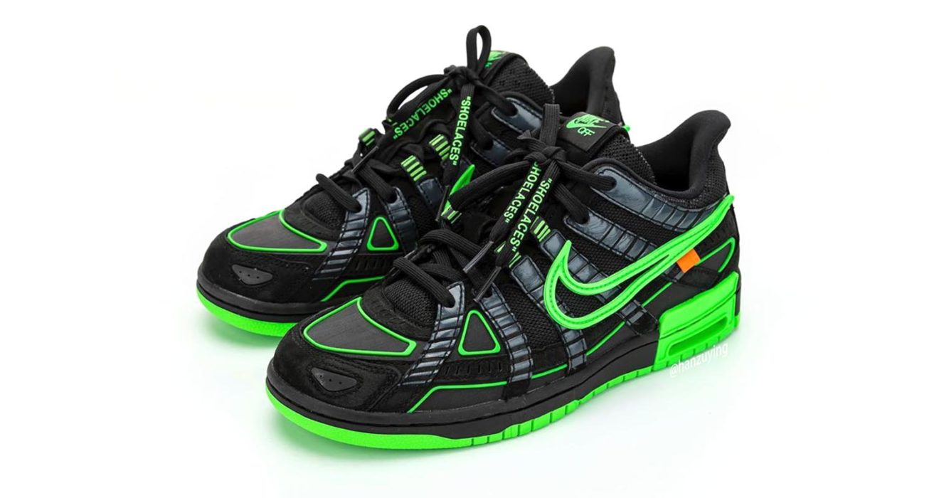 OFF-WHITE x Nike Air Rubber Dunk "Green Strike" Release Date | Nice Kicks