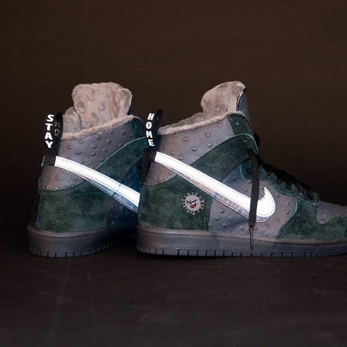 Custom Nike SB Dunk High Raises Money Against COVID-19 | Nice Kicks