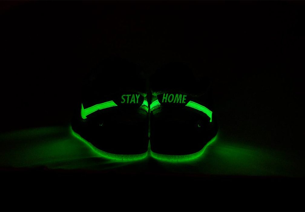 Custom Nike SB Dunk Low "Stay Home" for Charity | Nice Kicks