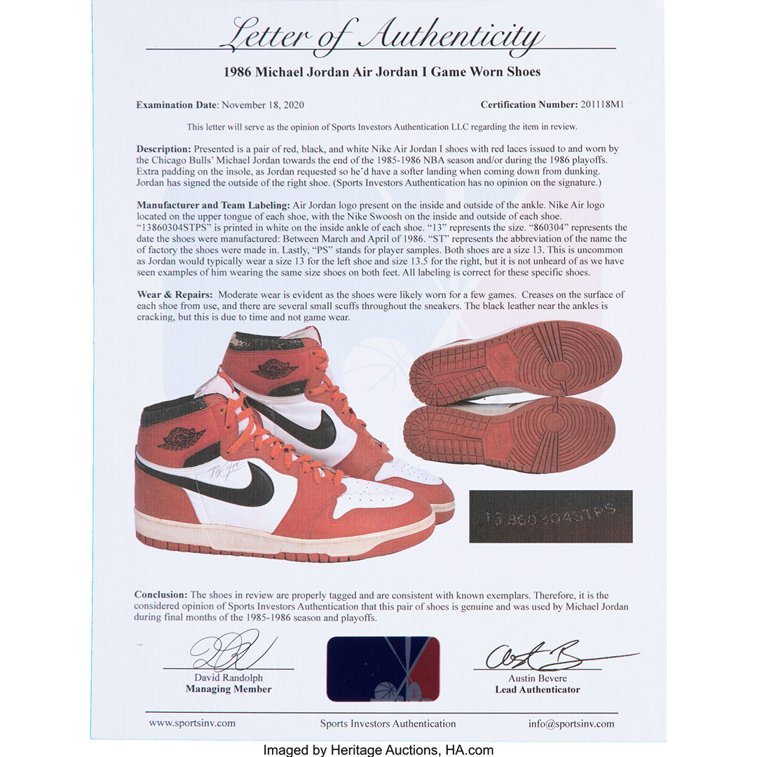 Michael Jordan’s 1986 Air Jordans are Being Auctioned Off | Nice Kicks