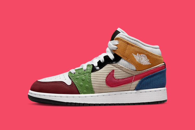 Air Jordan 1 Mid GS "Patchwork" DR6957-100 | Nice Kicks