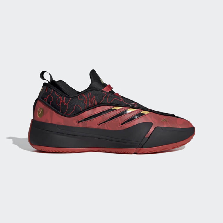 BAPE x adidas Dame 9 "Red Camo" IH0786 | Nice Kicks