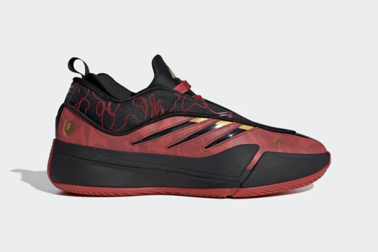 BAPE x adidas Dame 9 "Red Camo" IH0786 | Nice Kicks