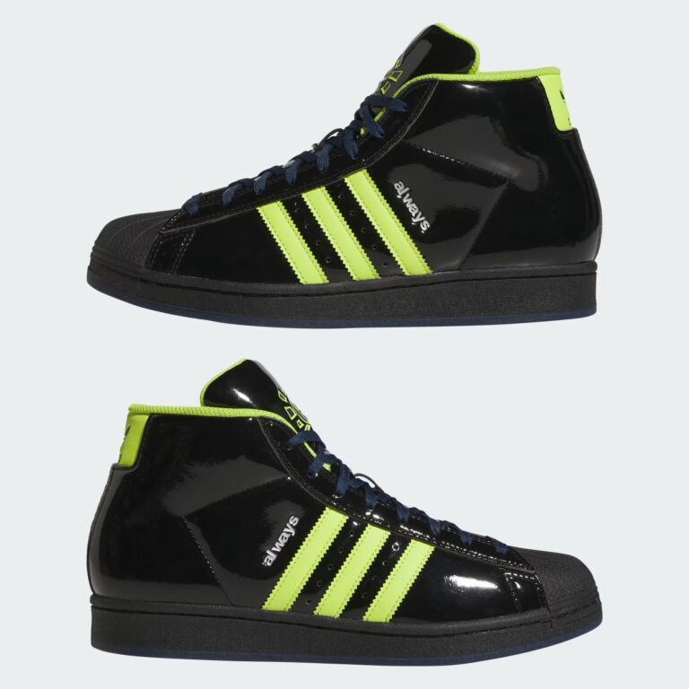 Always x adidas Pro Model ADV "Core Black/Semi Solar Slime" | Nice Kicks