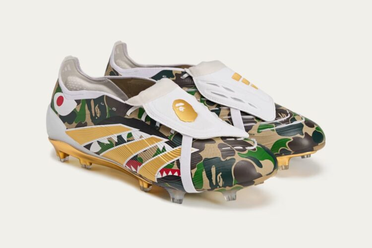 BAPE x adidas Predator Elite Fold-Over Tongue Firm Ground Cleats "Hemp ...