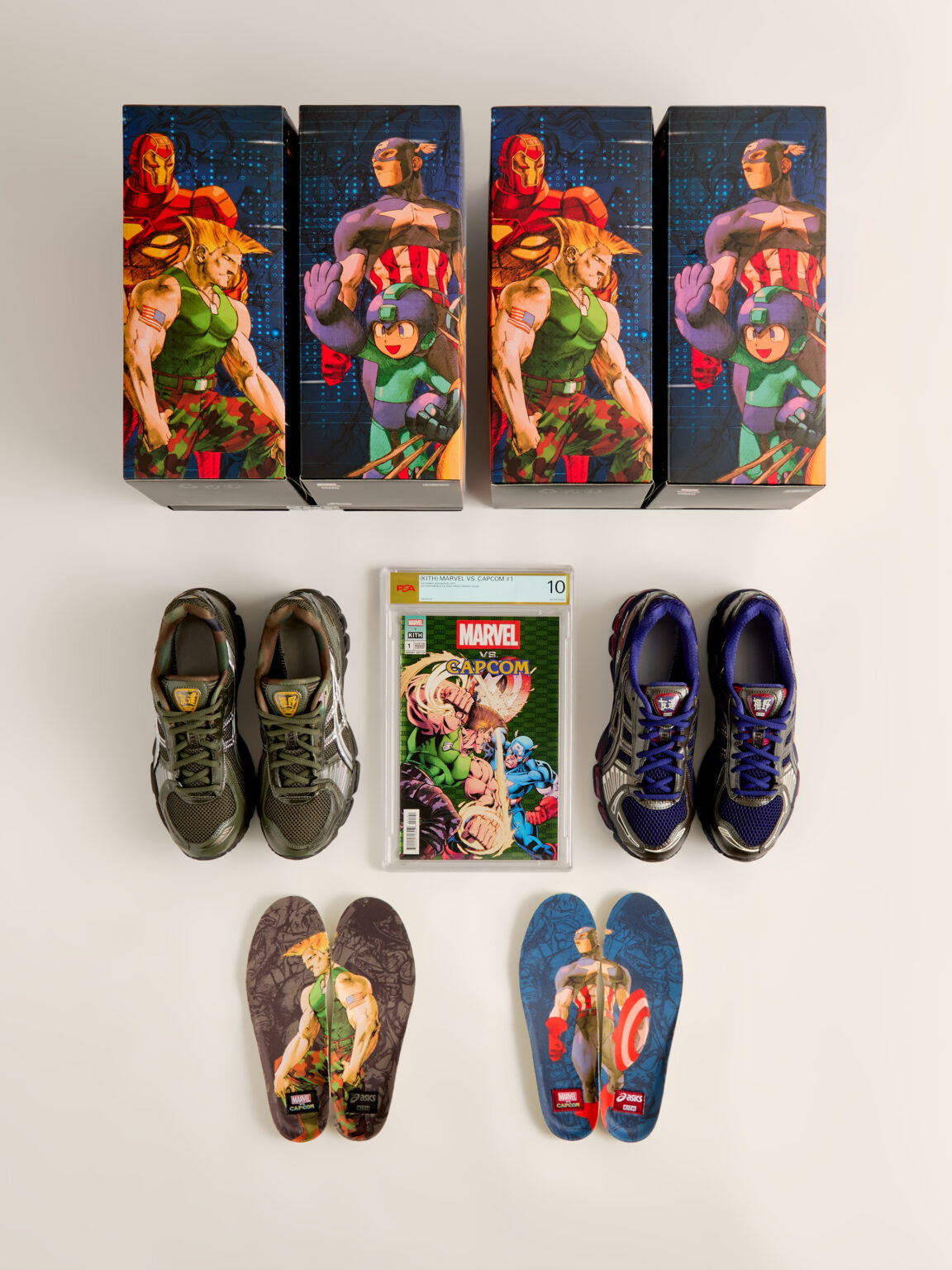 KITH x Marvel vs. Capcom x ASICS GEL-KAYANO 12.1 "Captain America vs ...